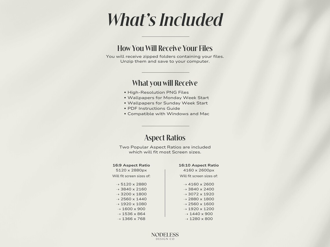 2024 Monthly Desktop Wallpaper Calendar, 4 Color Bundle Digital ...