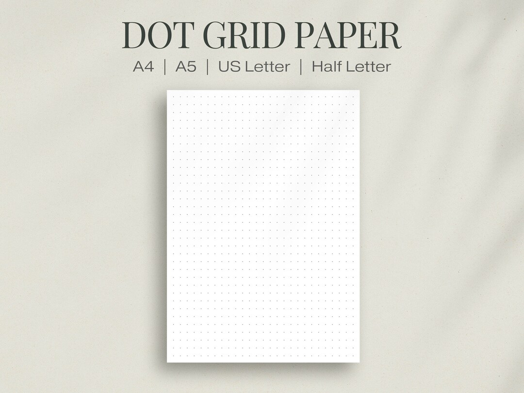 Printable Dot Grid Paper, A4, US Letter, Artists Printable, Dot Grid ...