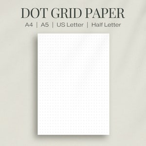 Printable Dot Grid Paper, A4, US Letter, Artists Printable, Dot Grid ...