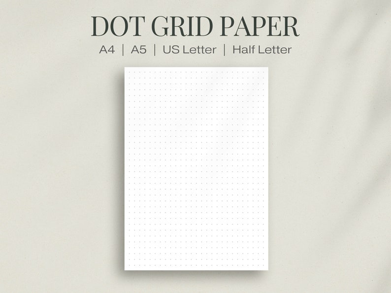 Printable Dot Grid Paper, A4, US Letter, Artists Printable, Dot Grid ...