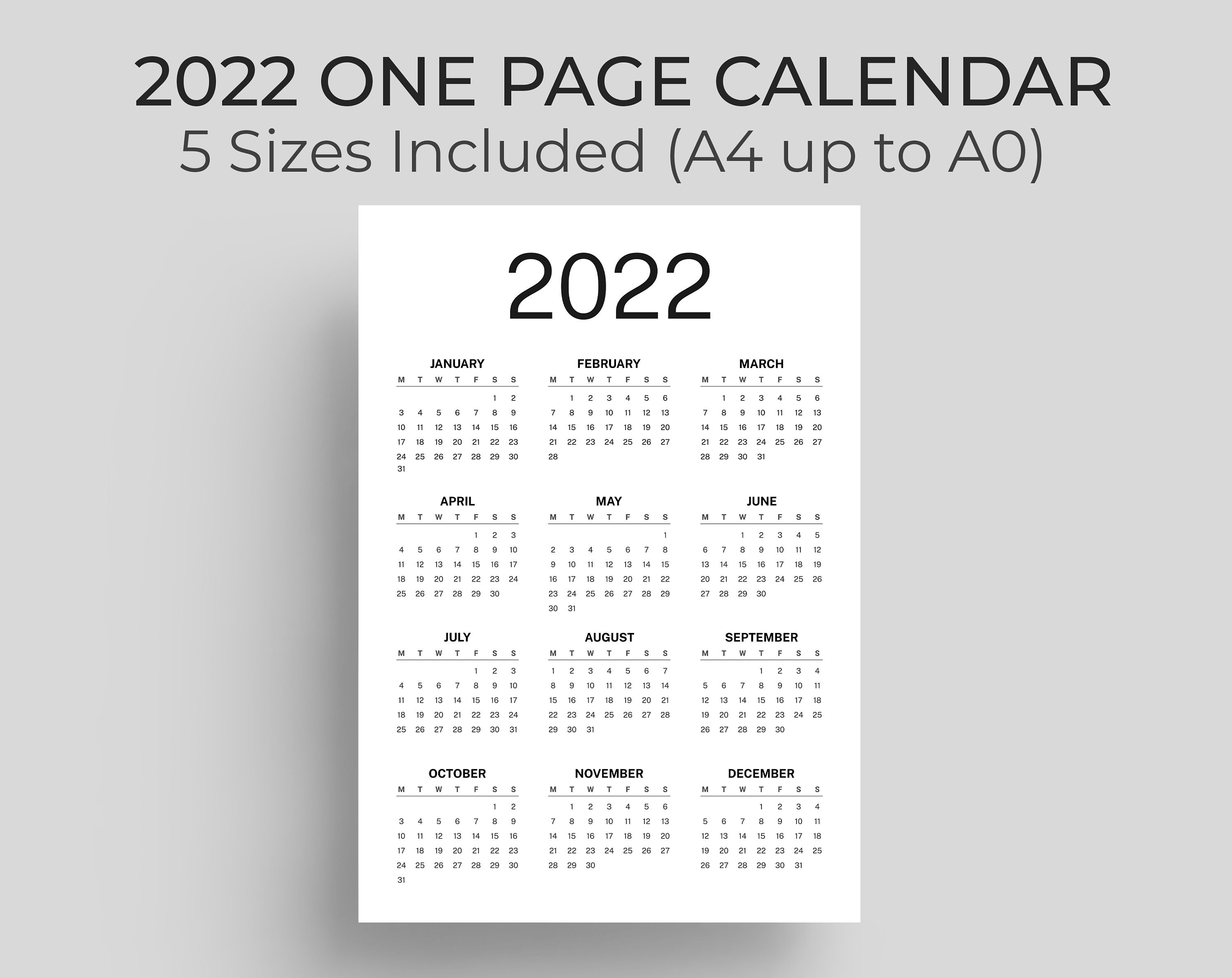 Paper & Party Supplies Paper A1 A3 Full Year at a Glance A2 Trendy ...