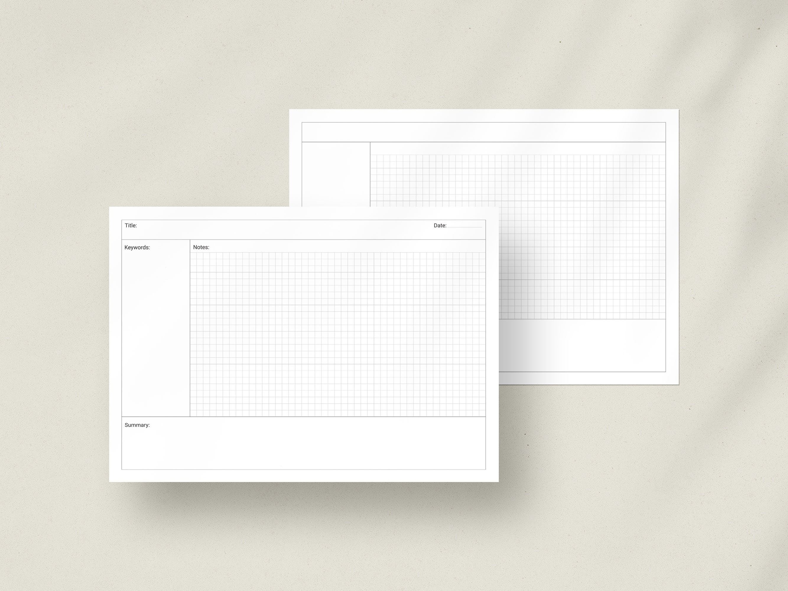 Cornell Notes Printable Landscape, Cornel Method Student Note-taking ...