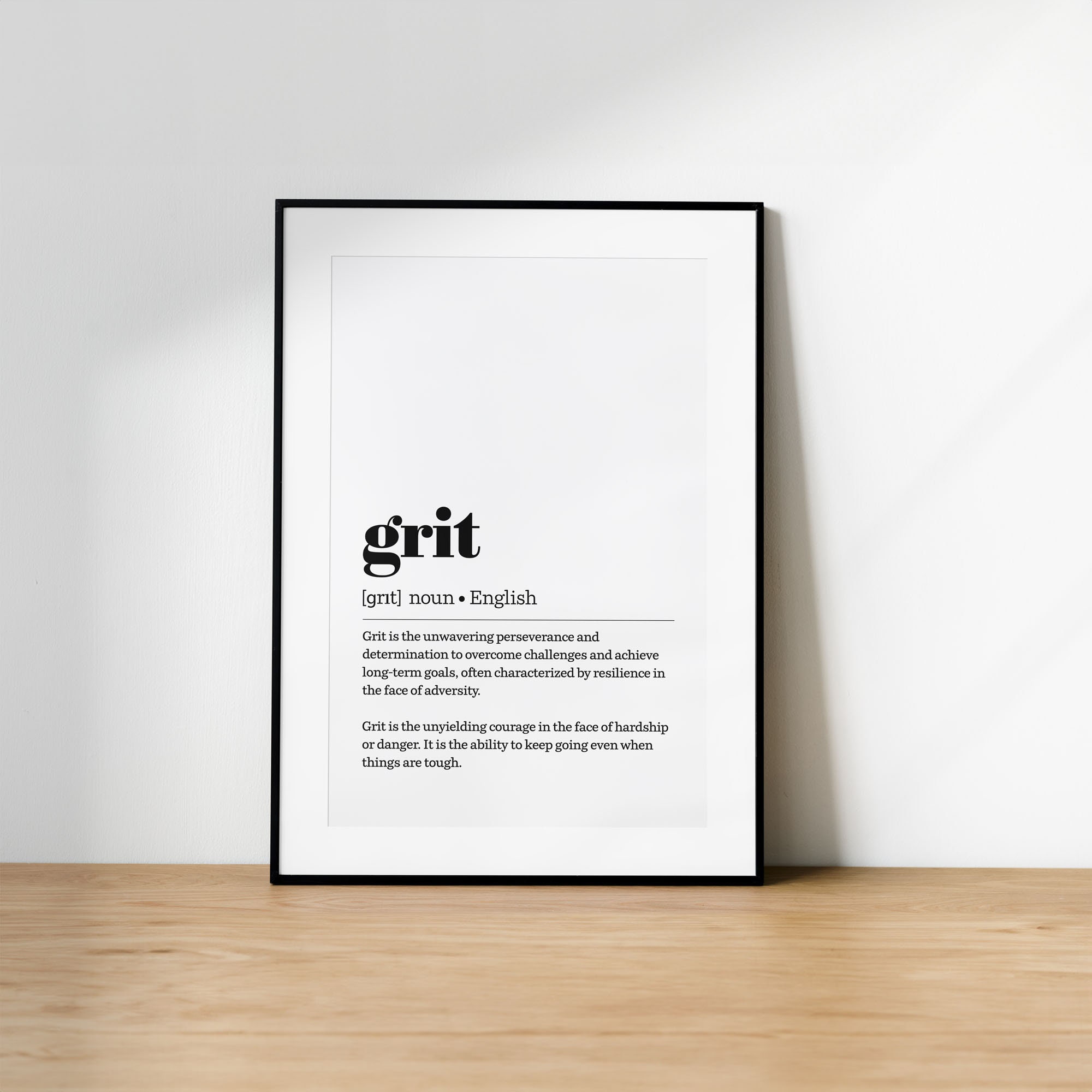 Grit Dictionary Definition Printable Wall Art Office Decor - Etsy