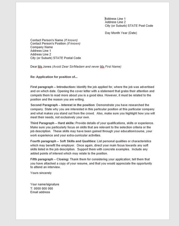 Simple Resume Cover Letter Fresh Graduate