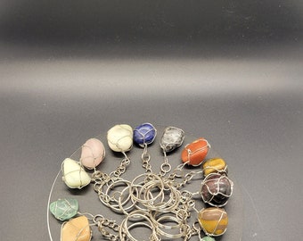 Seven Gemstones Keychainsix-pointed Star Stone Keychain - Etsy