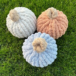 Chunky Knit Pumpkins Yarn Pumpkins Pumpkin Pillows Fall - Etsy