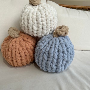 Chunky Knit Pumpkins Yarn Pumpkins Pumpkin Pillows Fall - Etsy