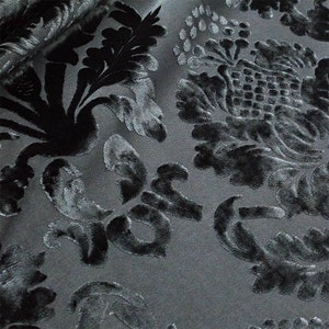 Damask Velvet Upholstery Fabric. Sold by the Meter (multiples of 50 Cm ...