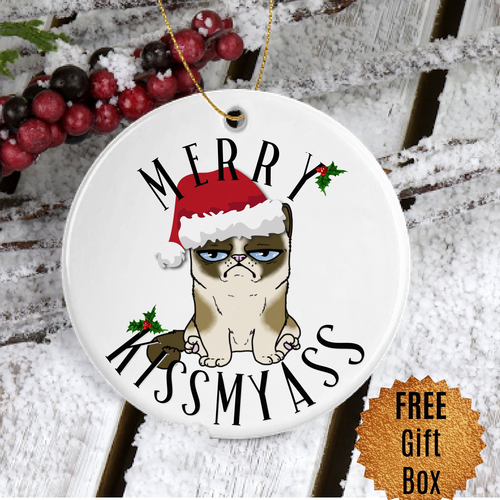 Grumpy Cat Merry Kissmyass