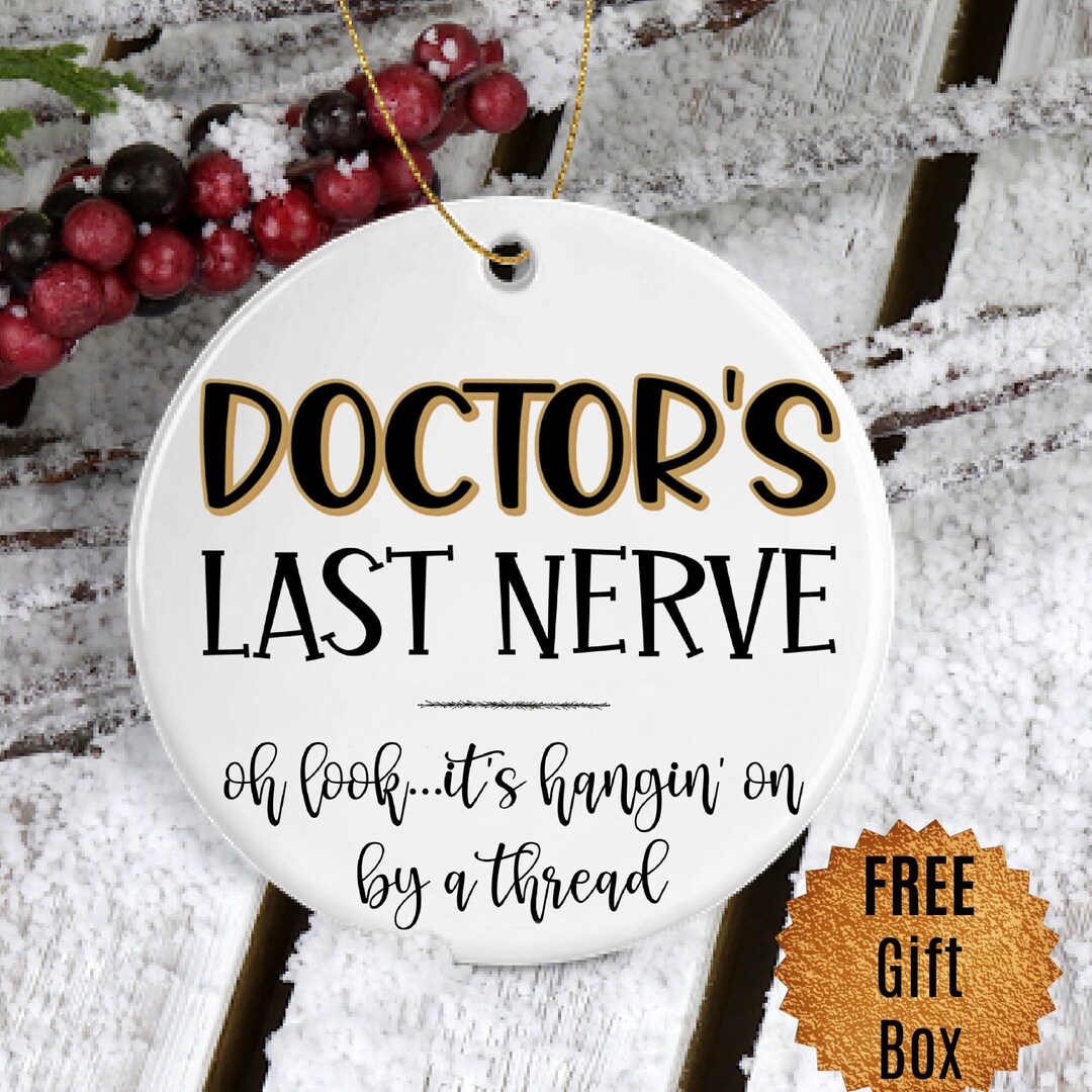 Doctor Christmas Ornament Gift for Her Him Funny Thank You Appreciation ...