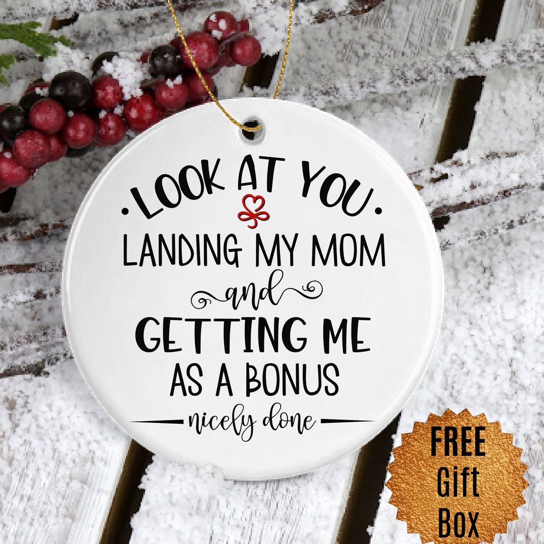 Bonus Dad Christmas Ornament T For Stepdad Funny Step Father Ts