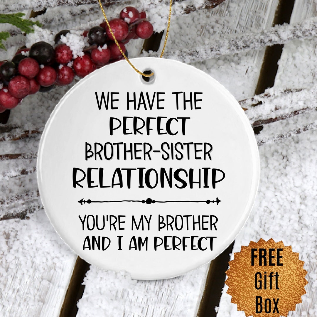 Brother Ornament From Sister Christmas Gift for Brother Funny Perfect ...