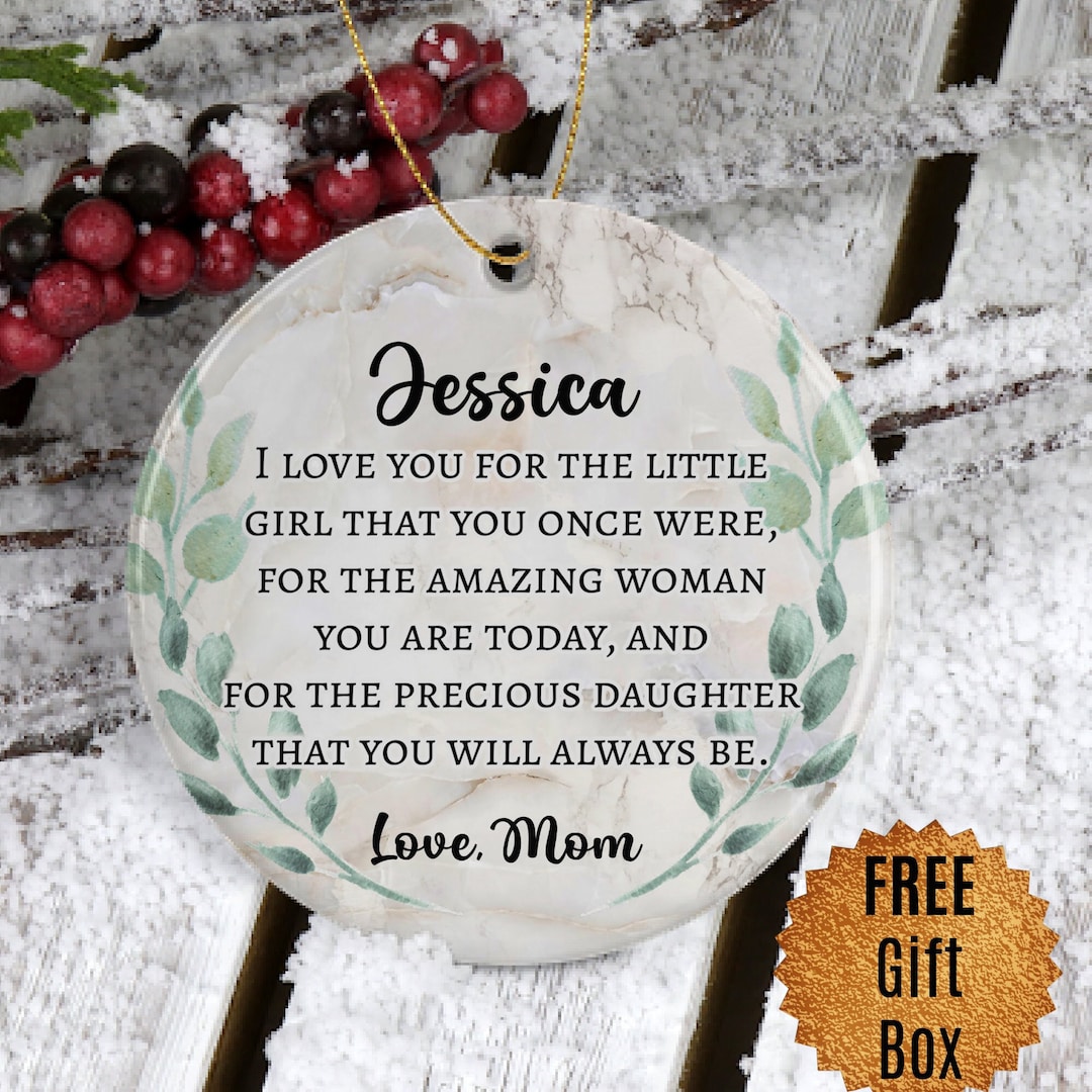 Daughter Gift From Mom Personalized Gift for Daughter Ornament Keepsake ...