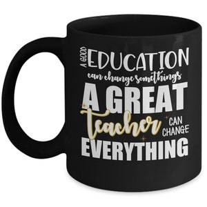 Teacher Coffee Cup for End of School Appreciation Birthday Gift A Great ...