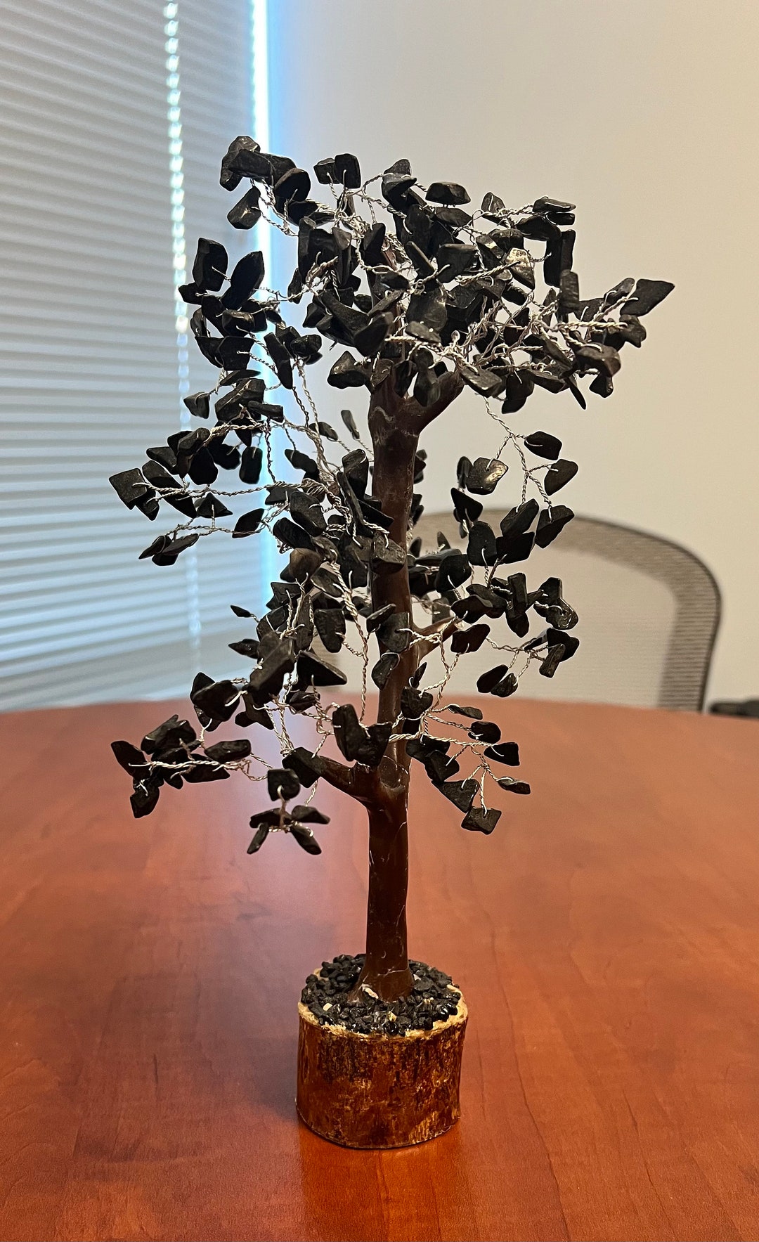 Black Tourmaline Tree Natural Stone Crystal Spiritual Healing Feng Shui ...