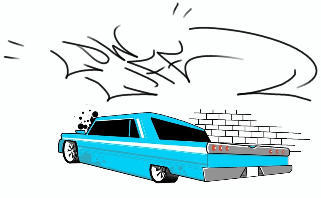Lowrider Graffiti Style Design - Etsy