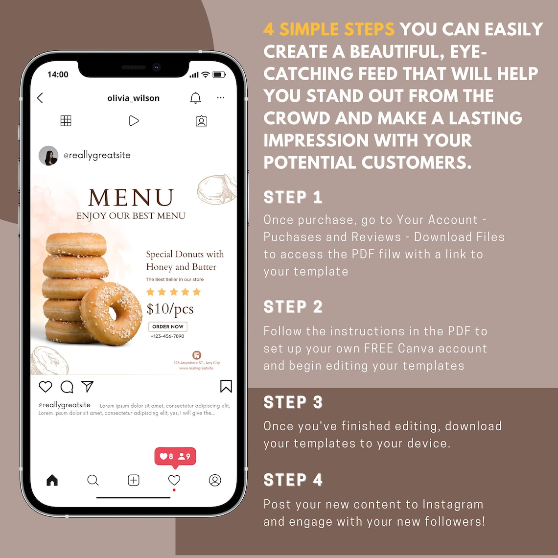 120 Bakery Instagram Template | Cake Shop Instagram Template | Cake ...