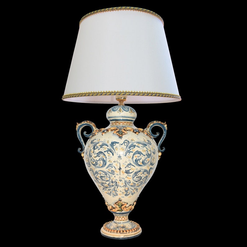 Italian Table Lamp | Sicilian Fine Art | Ceramic Table Lamp - Etsy
