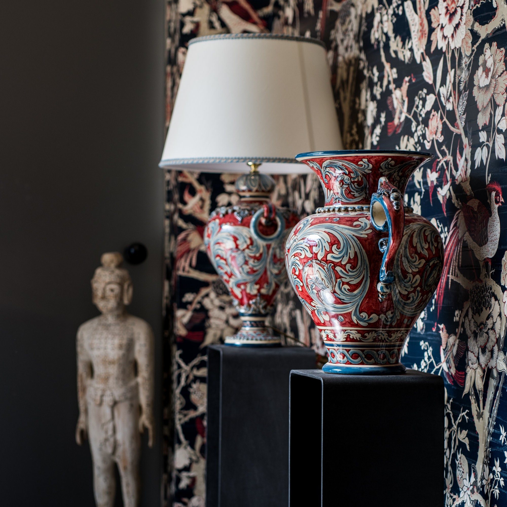 Italian Table Lamp | Sicilian Fine Art | Caltagirone Ceramic - Etsy