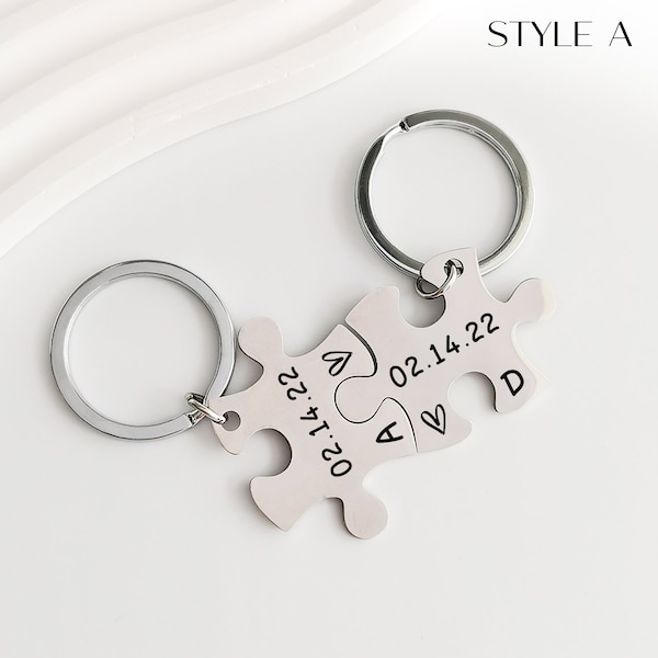 Puzzle Keychain - Etsy
