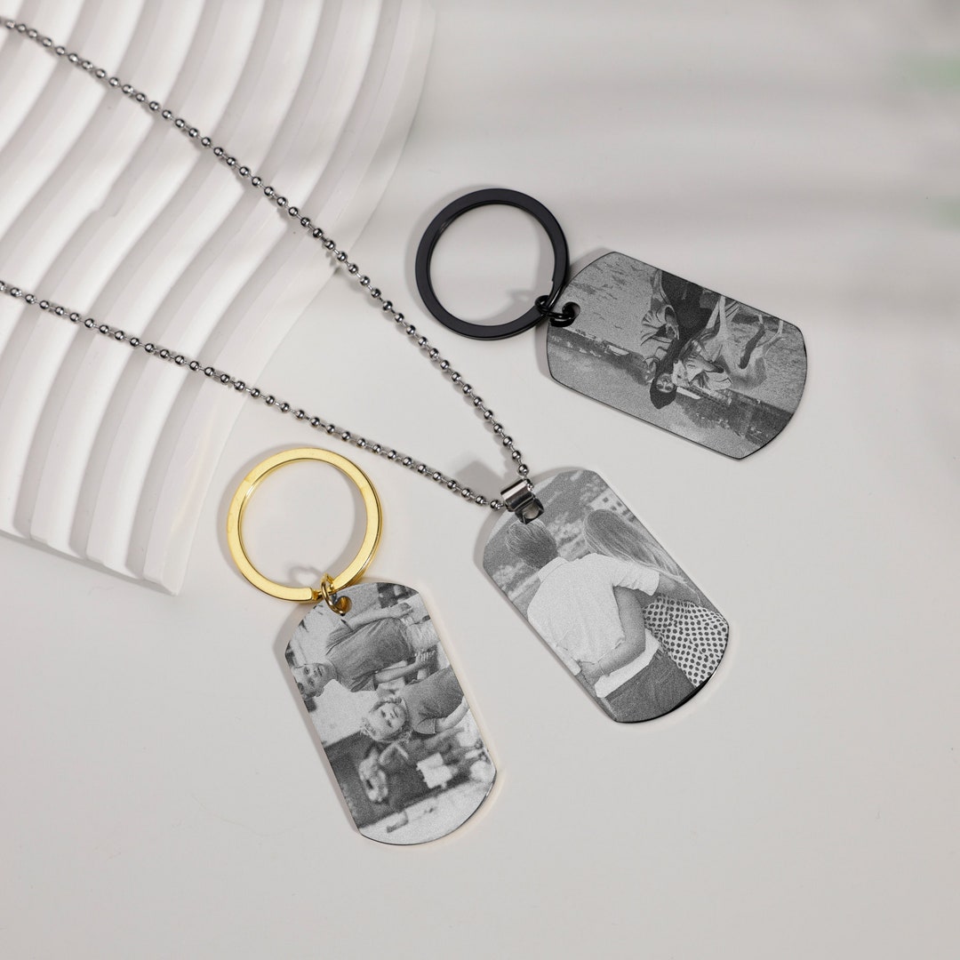 Custom Photo Engraved Keychain Picture Keychain Customized - Etsy