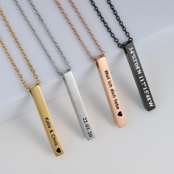 Text Necklace - Etsy