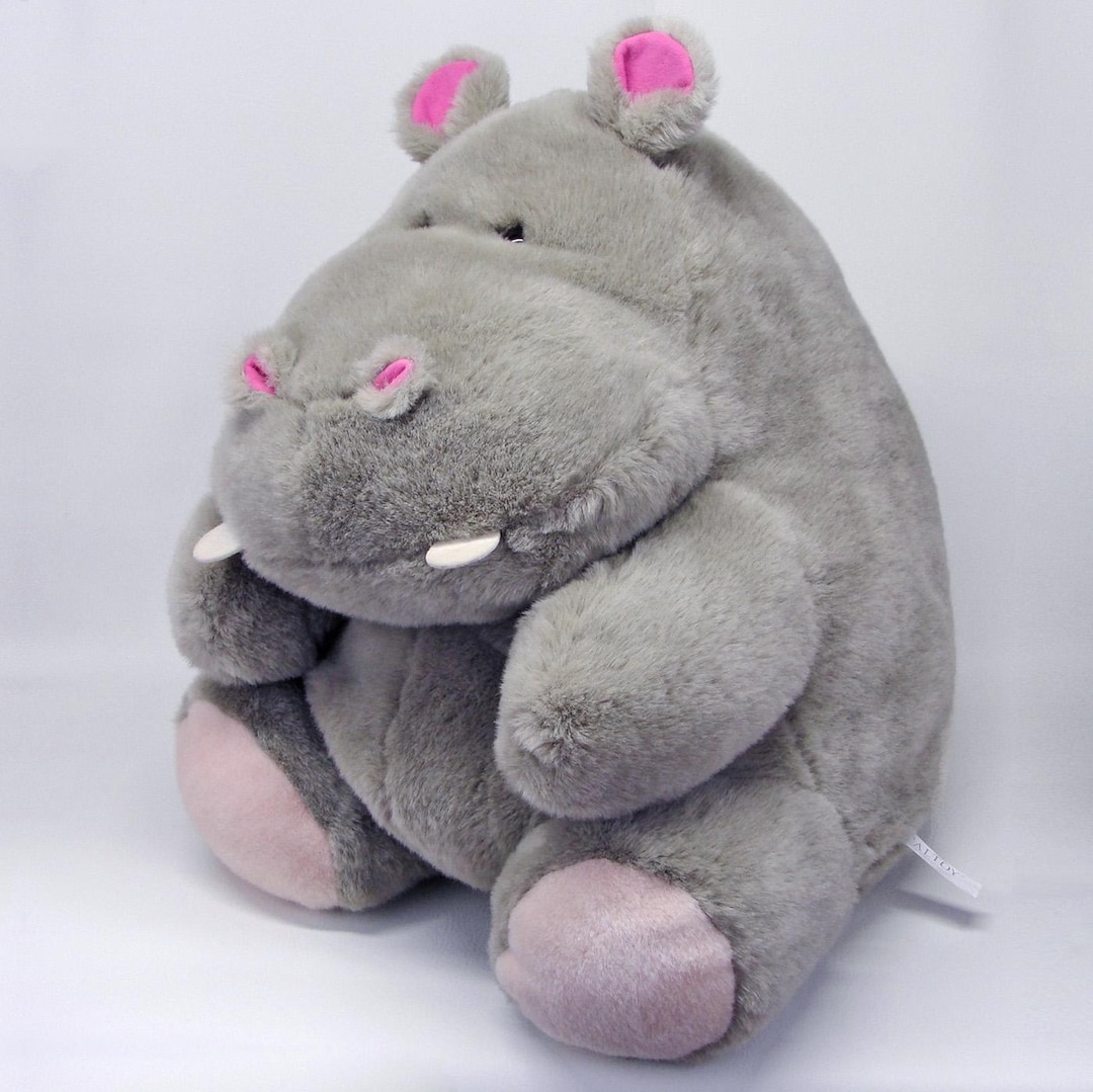 Large 20 Inch Caltoy Hippo Plush Hippopotamus Stuffed Animal Big Fluffy ...