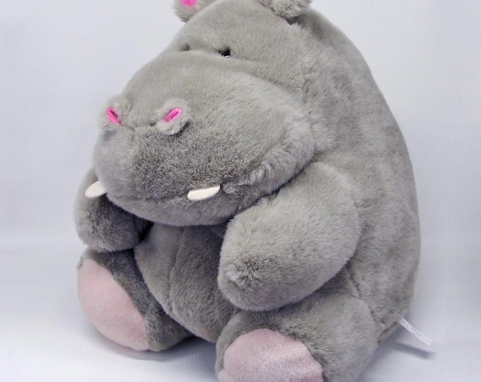 Large 20 Inch Caltoy Hippo Plush Hippopotamus Stuffed Animal Big Fluffy ...