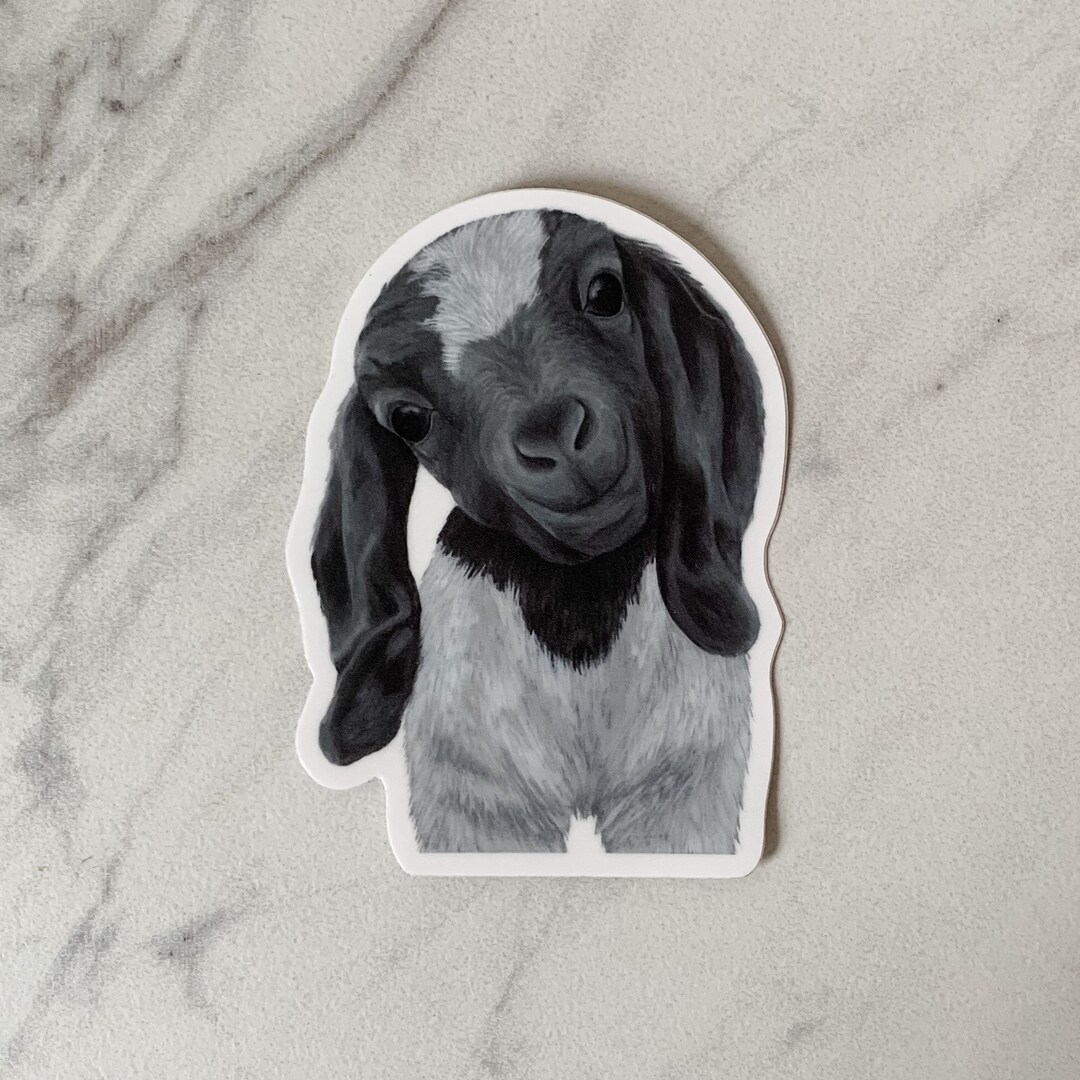 Goat Vinyl Sticker, Farm Animal Art, Laptop Decal, Quality Waterproof ...