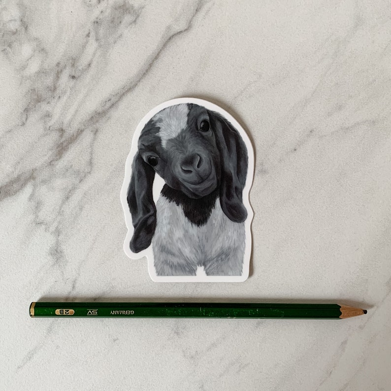 Goat Vinyl Sticker, Farm Animal Art, Laptop Decal, Quality Waterproof ...