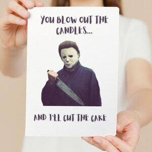 Michael Myers Birthday Card. Halloween. Download and Print - Etsy