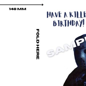 Jason Voorhees Birthday Card. Friday 13th. Download and Print | Etsy