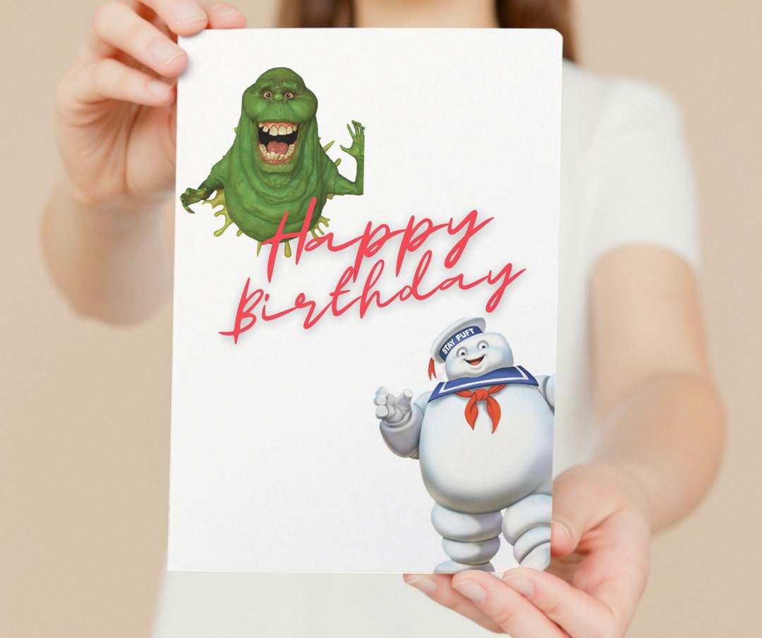 Ghostbusters Birthday Card. Download and Print - Etsy