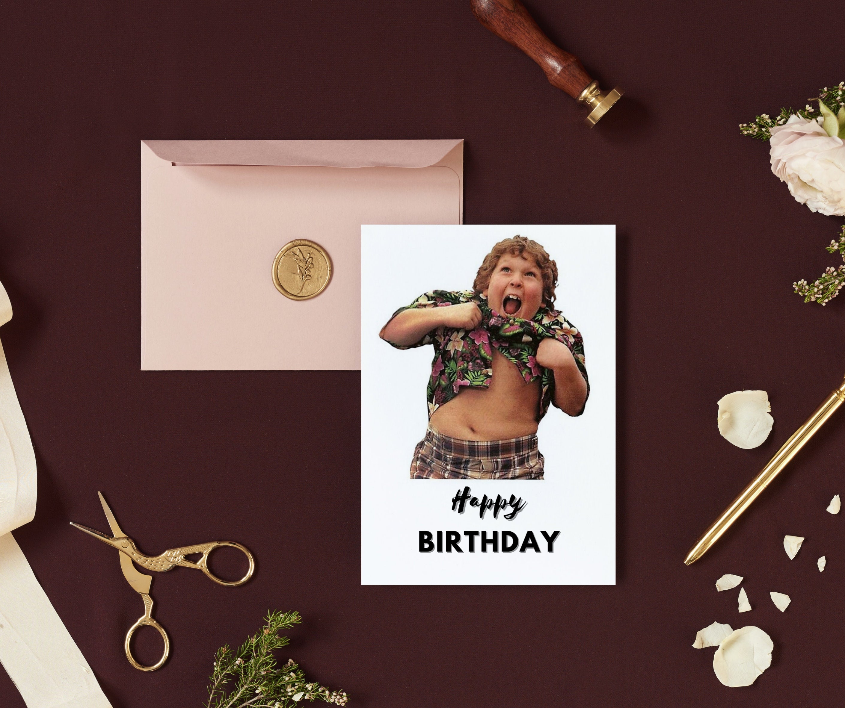 The Goonies Chunk Birthday Card. Truffle Shuffle. Instant Download and ...