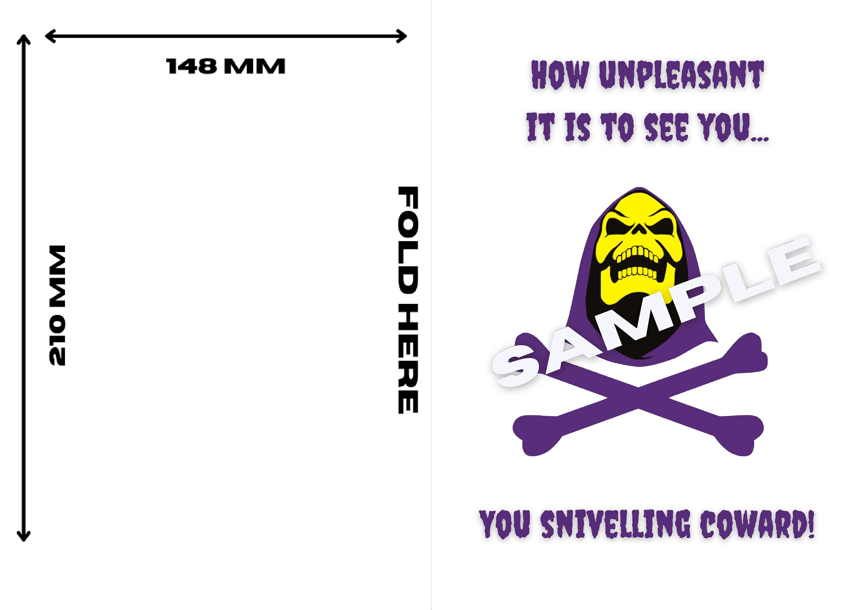 Skeletor Birthday Card. He-man. Download and Print - Etsy