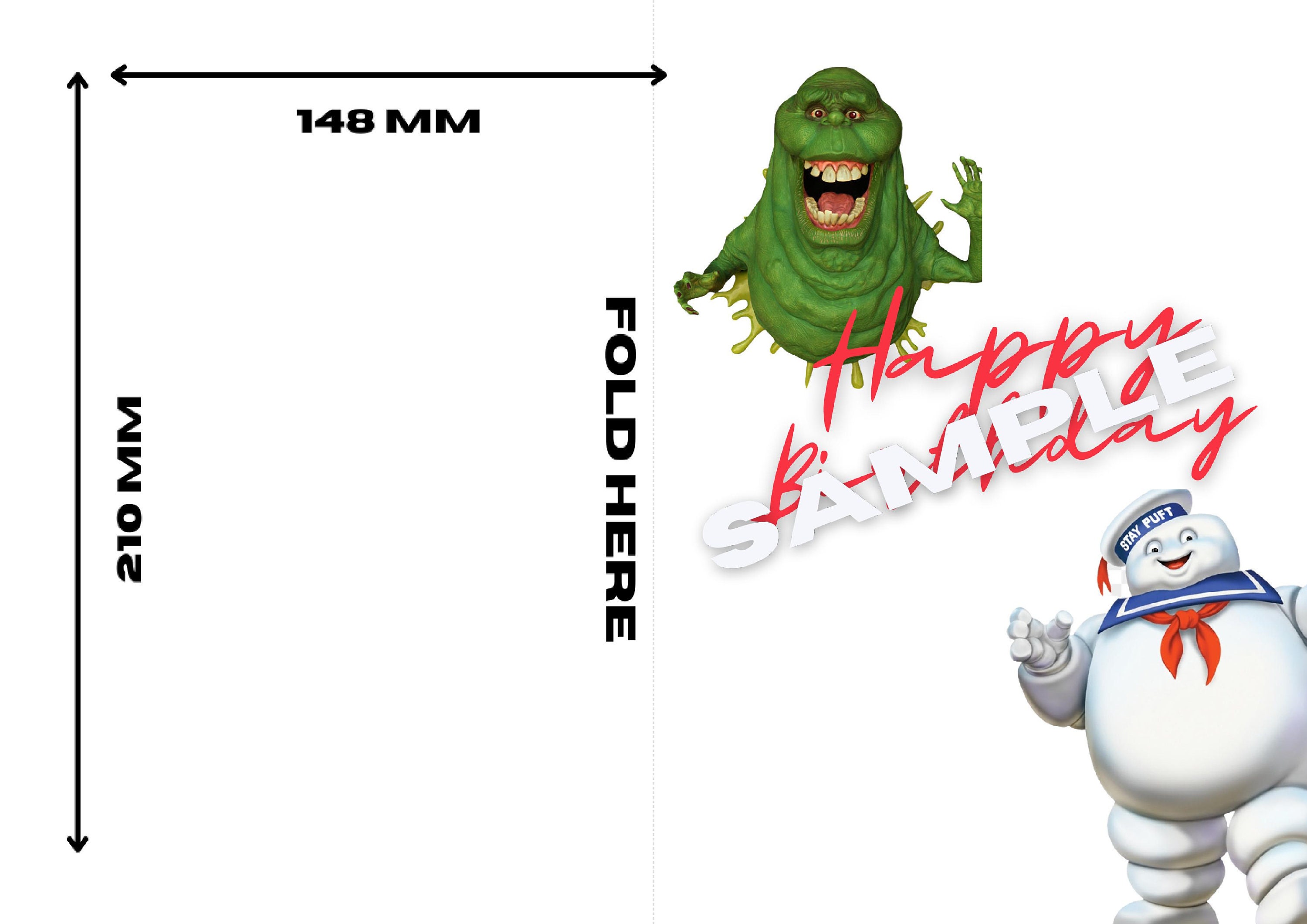 Ghostbusters Birthday Card. Download and Print - Etsy