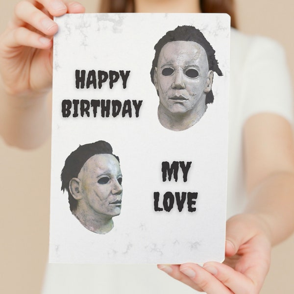 Michael Myers Halloween Birthday Card - Etsy Australia