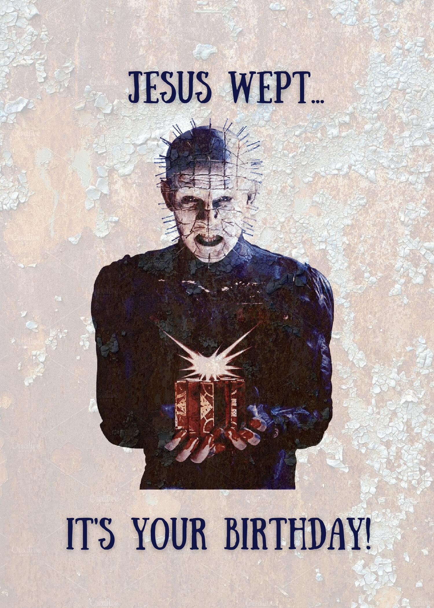 Hellraiser Birthday Card. Pinhead. Download and Print - Etsy