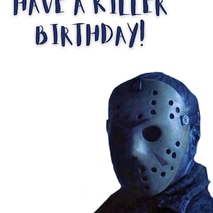 Jason Voorhees Birthday Card. Friday 13th. Download and Print - Etsy