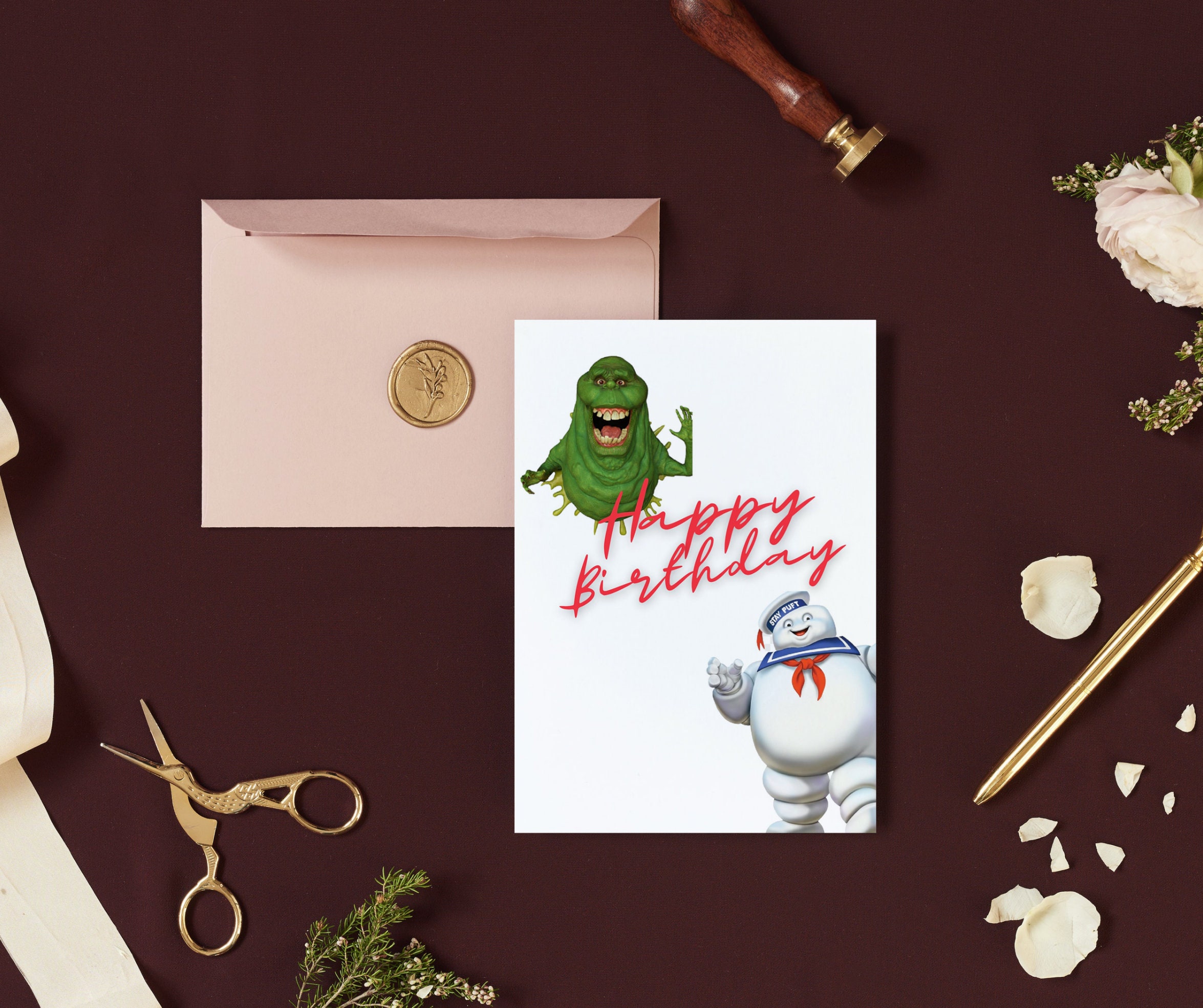 Ghostbusters Birthday Card. Download and Print - Etsy