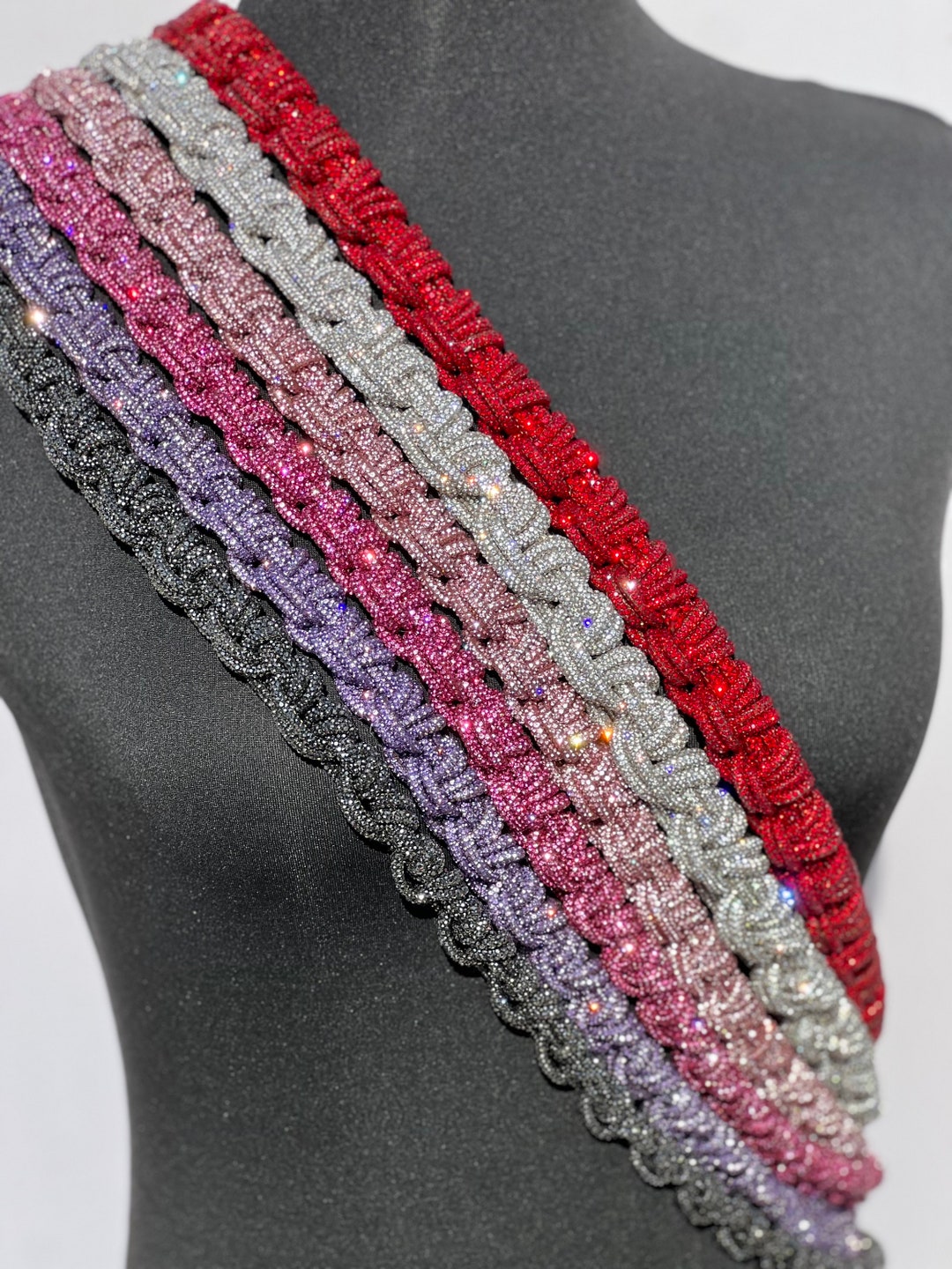 The SKINNY PRINCESS STRAP Handmade Rhinestone Braided Woven Purse Handbag Crossbody - Etsy