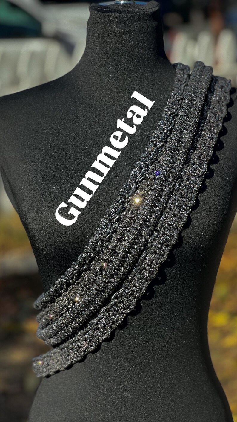The EMPRESS CRYSTAL STRAP Handmade Crystal Rhinestone Braided Purse ...