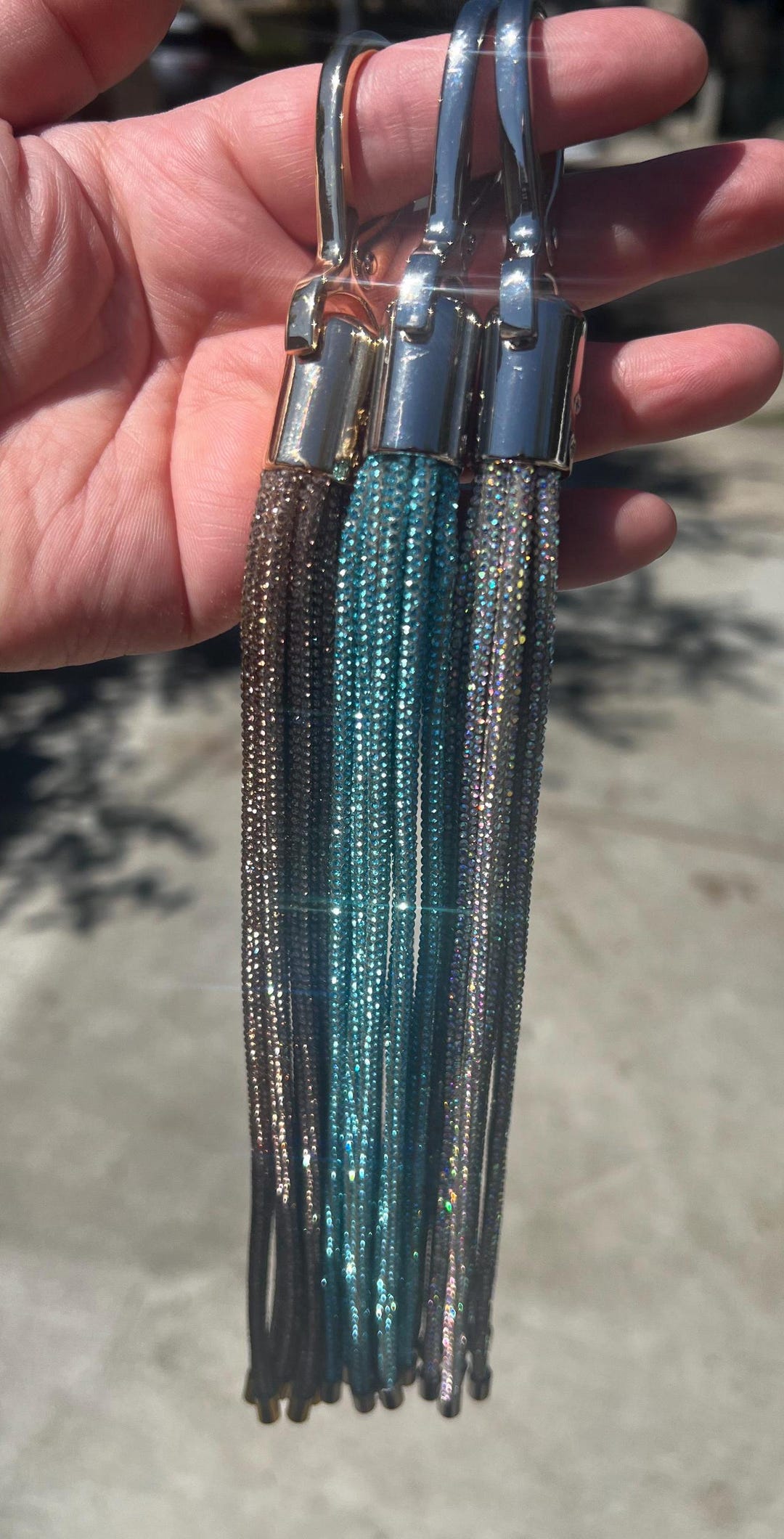 The TASSLE PURSE CHARM Crystal Rhinestone Glitter Sparkly Strap - Etsy
