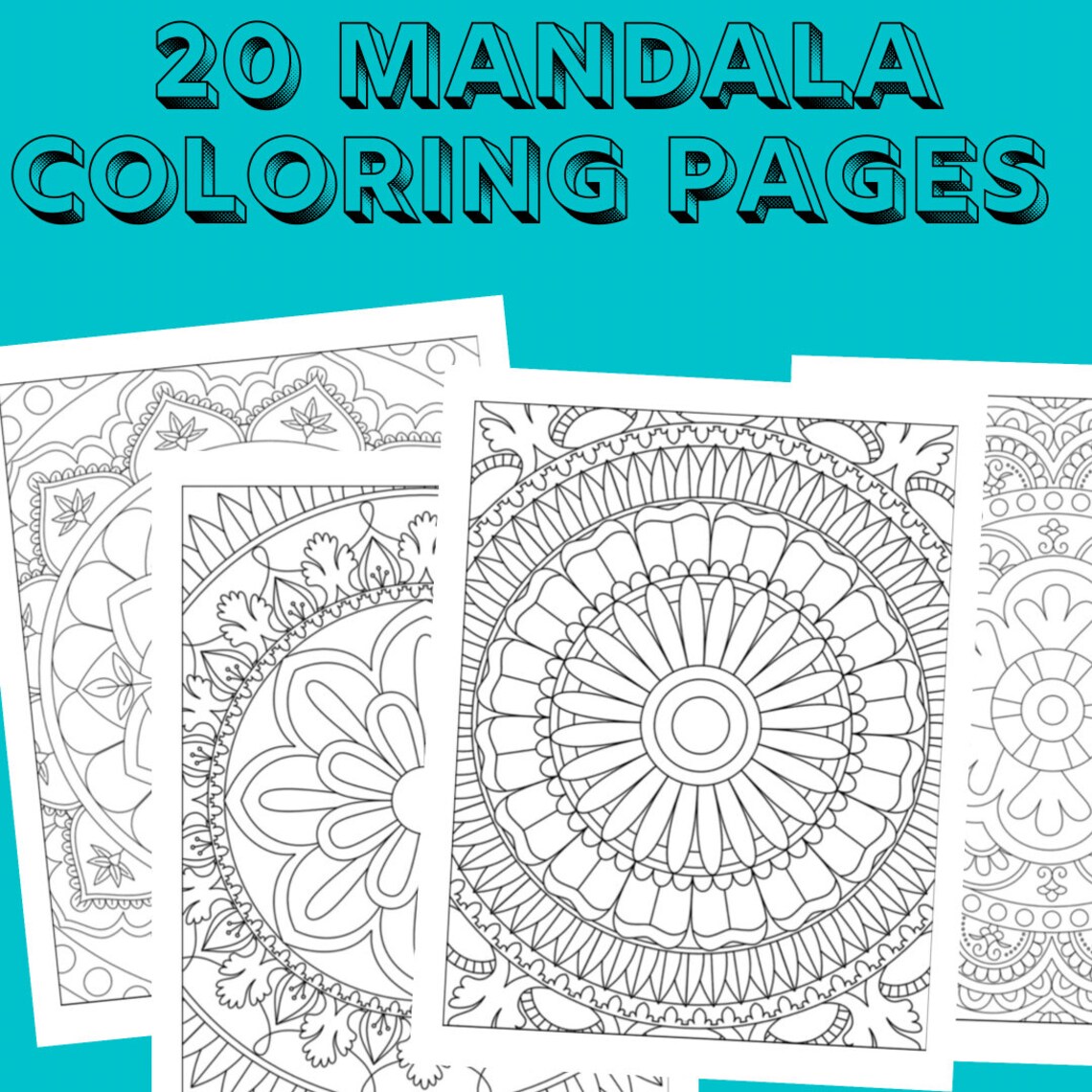 20 Printable Mandala Coloring Pages - Etsy