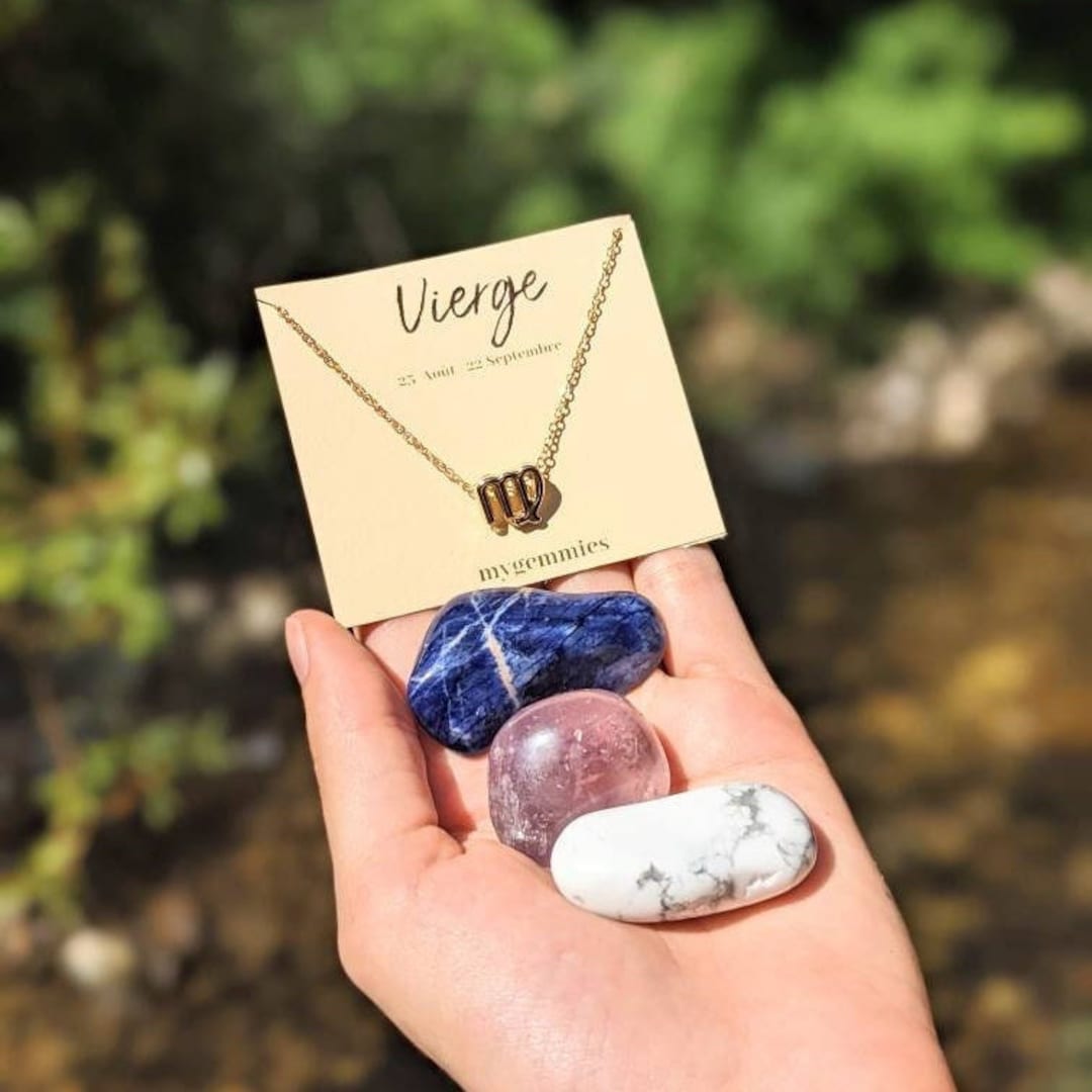 VIRGO - Necklace Astro + Pack Lithotherapy Astrology, Spirituality ...