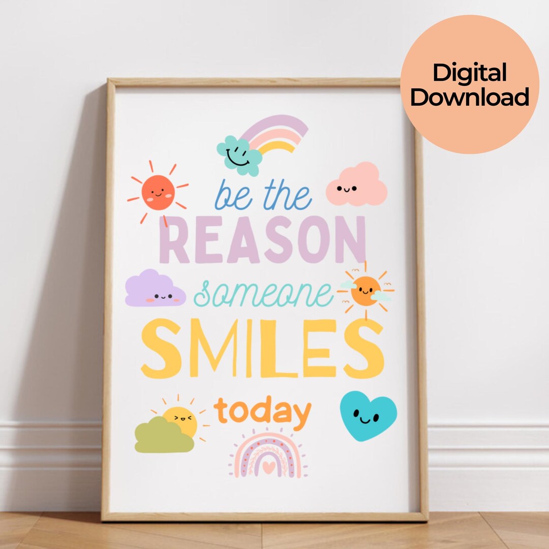 Kindness Poster for Kids, Homeschool and Daycare Wall Art, Positive ...