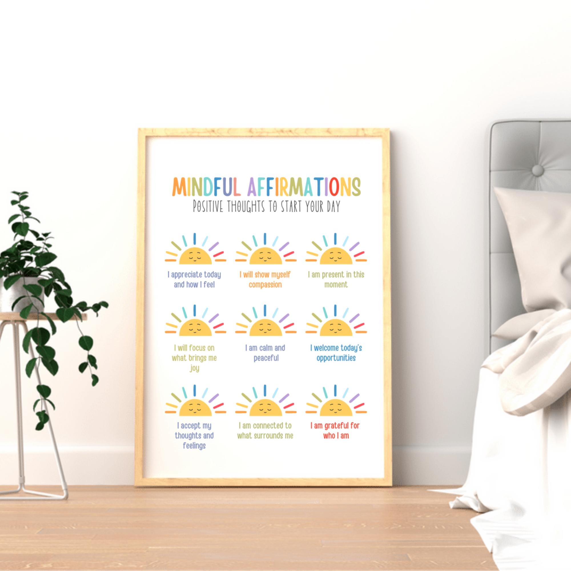 Positive Affirmations Poster, Homeschool and Therapy Printables, Kids ...