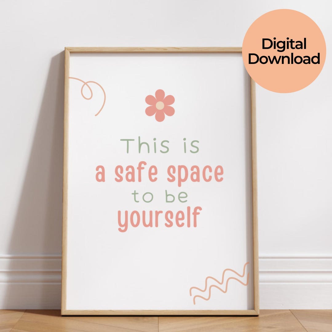Safe Space Printable, Homeschool Coaching, Parenting Workshops Gift ...