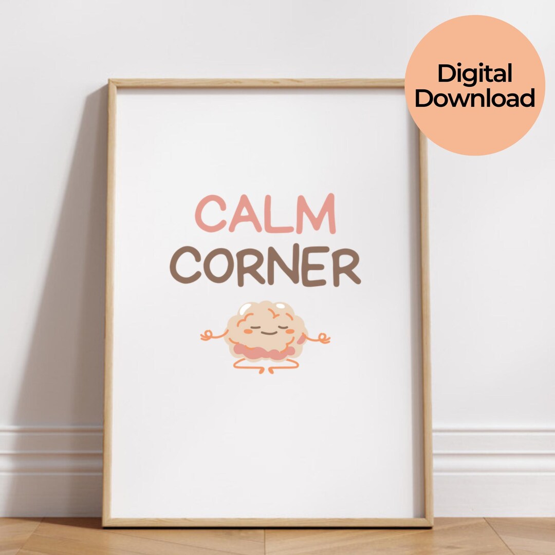 Calm Corner Printable, Self-regulation Poster for Kids and Moms, BOHO ...