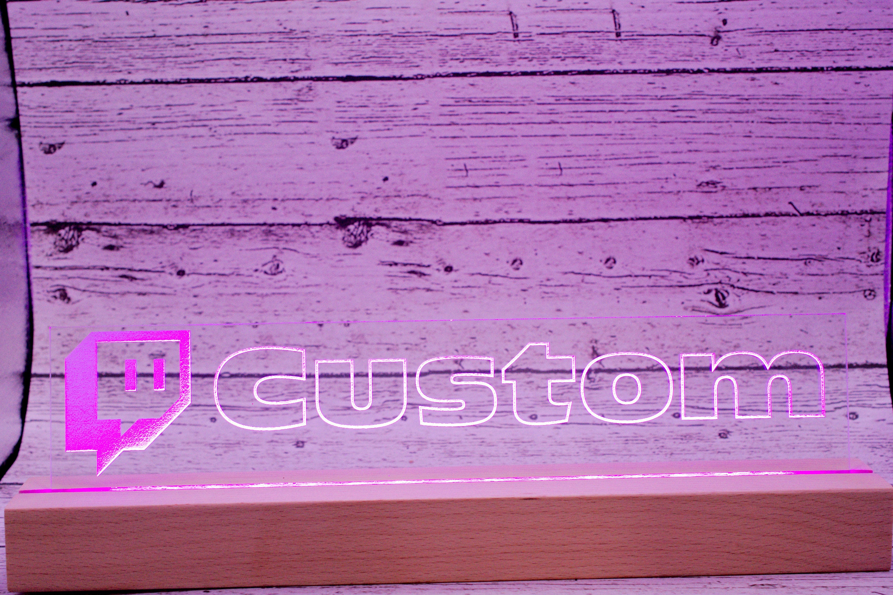 Custom Twitch LED Nameplate - Etsy